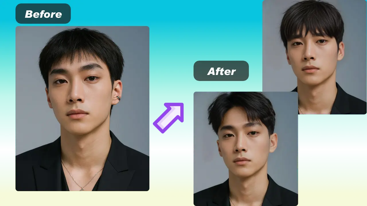 Corte Two Block con IA: Two Block coreano para hombres | API | AILab Tools